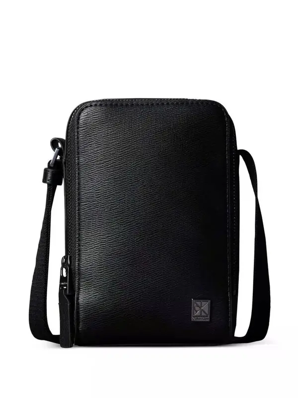 Calvin Klein Logo-plaque Textured-finish Shoulder Bag