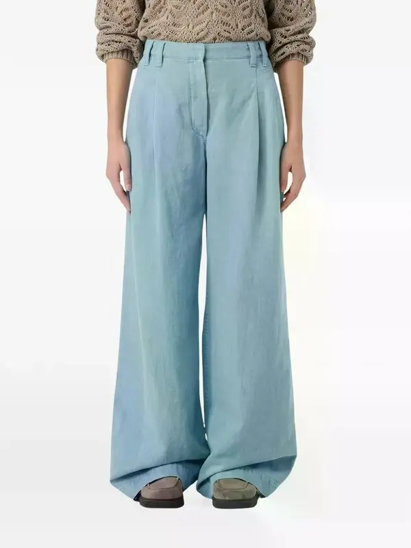 Brunello Cucinelli Pleated Wide-leg Trousers