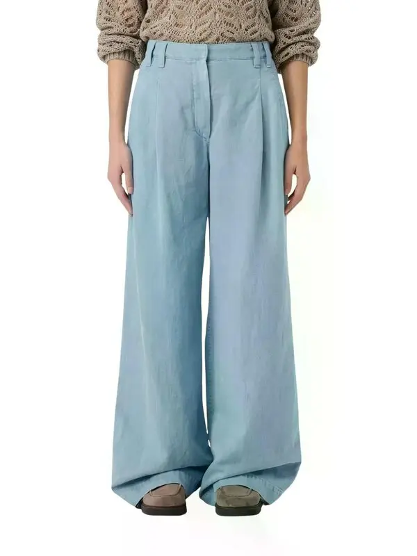 Brunello Cucinelli Pleated Wide-leg Trousers