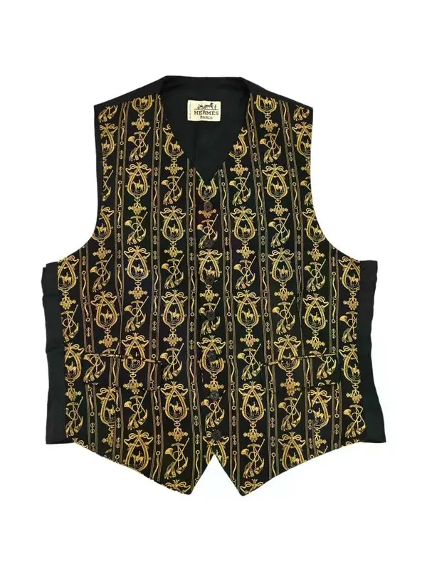 Hermès Equestrian-print Waistcoat