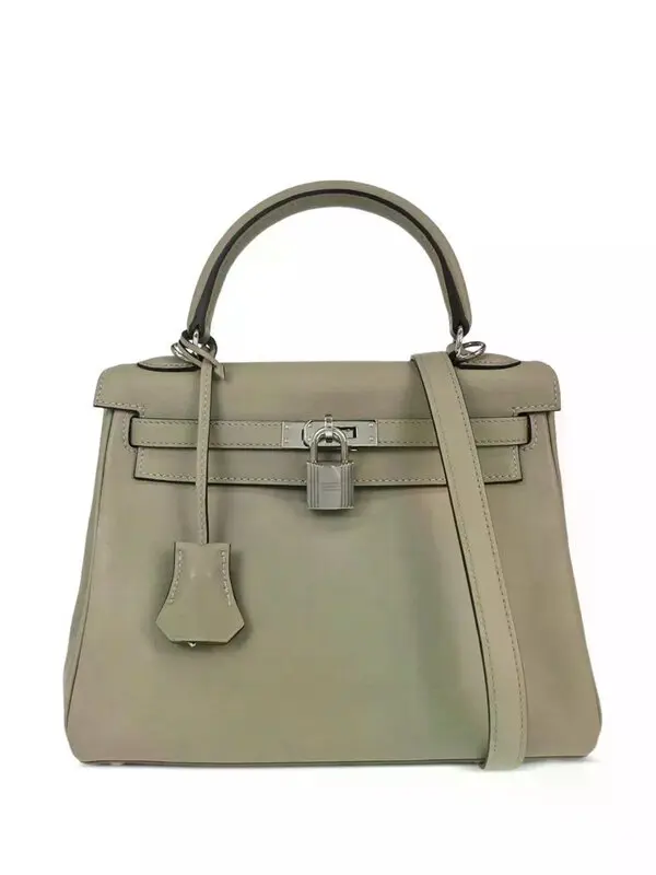 Hermès 2017 25 Kelly Retourne Leather Tote Bag - Green