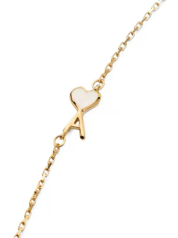 AMI Paris Brass Necklace With Hammered De Coeur