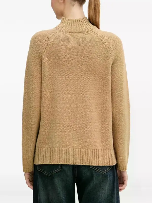BENETTON Cable-knit Fringe-detail Sweater
