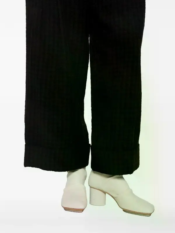 Soh Houndstooth-pattern Turn-up Trousers