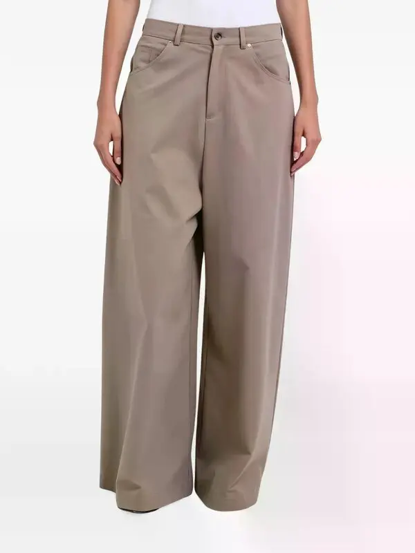 Brunello Cucinelli Wide-leg Tailored Trousers - Neutrals
