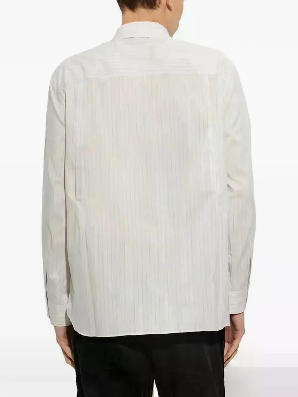 POST ARCHIVE FACTION Pinstripe Back-slit Shirt