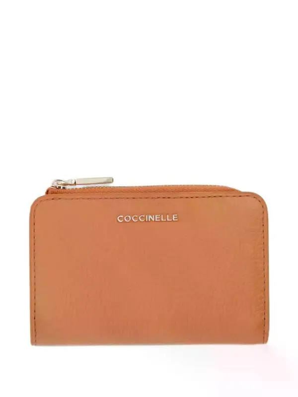 COCCINELLE Small Metallic Logo-lettering Wallet - Orange
