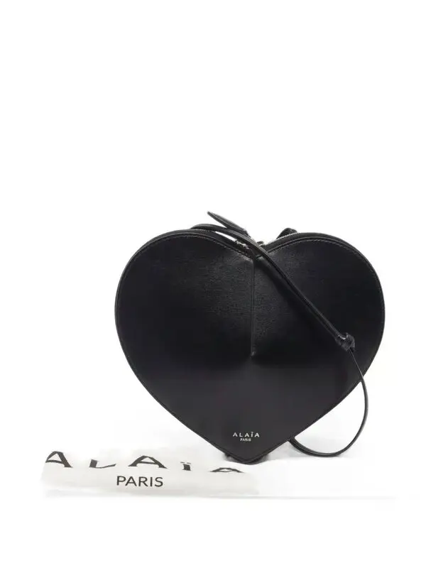 Alaïa Le Coeur Leather Shoulder Bag - Black
