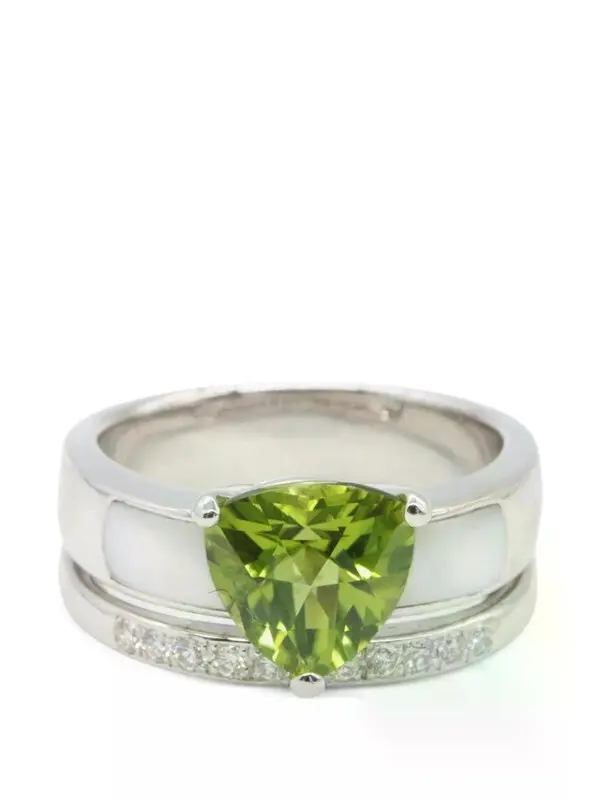 TASAKI 2010s Peridot Diamond Ring