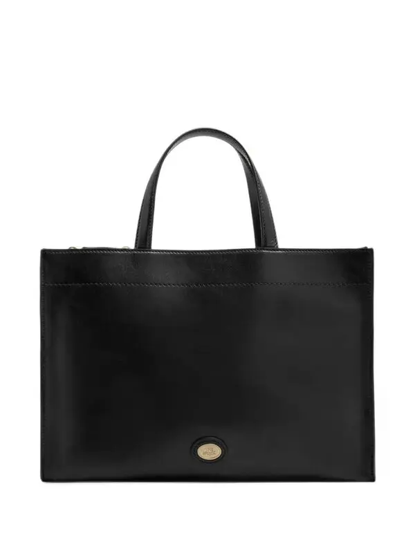 THE BRIDGE Leather Laptop Bag - Black