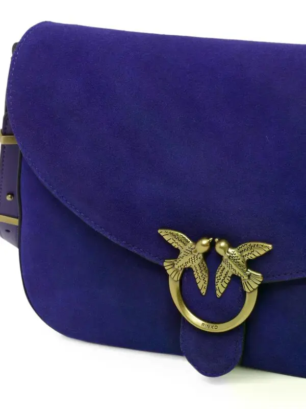 Pinko Love Classic Suede Satchel Bag
