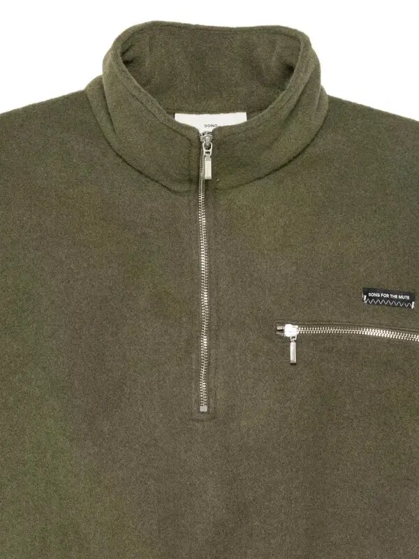 SONG FOR THE MUTE Half-zip Chest-pocket Sweater