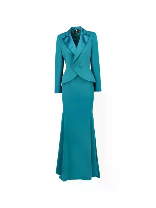 MARCO GABRIELLI ATELIER Peplum Blazer And Maxi Skirt Set