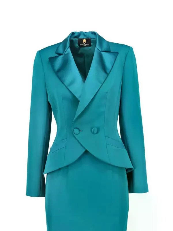 MARCO GABRIELLI ATELIER Peplum Blazer And Maxi Skirt Set
