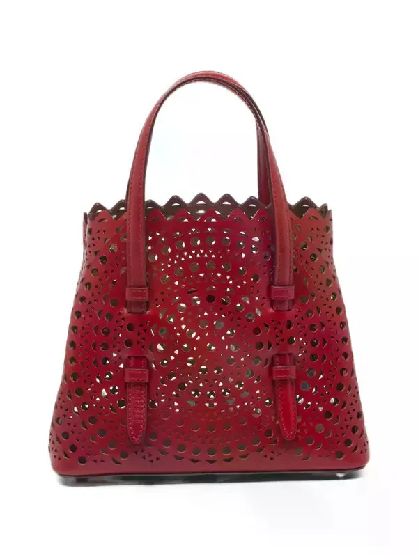 Alaïa 20 Mina Laser-cut Leather Tote Bag