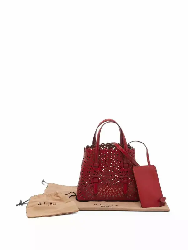 Alaïa 20 Mina Laser-cut Leather Tote Bag