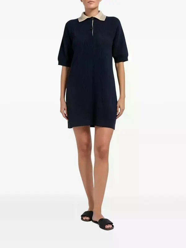 Brunello Cucinelli Ribbed-knit Polo Mini Dress