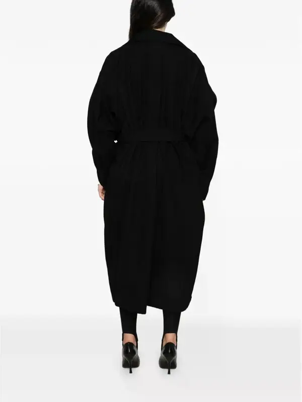 Issey Miyake Belted Oversized-collar Coat