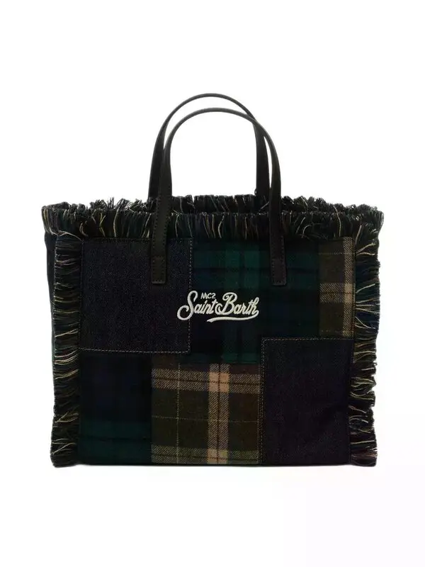 MC2 SAINT BARTH Colette Patchwork Fringed Tote Bag