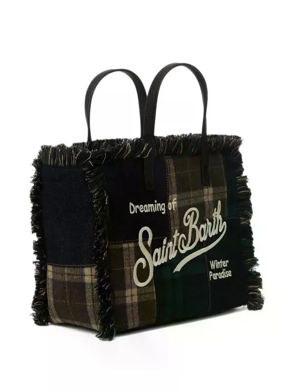 MC2 SAINT BARTH Colette Patchwork Fringed Tote Bag