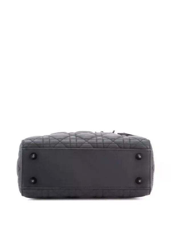 Dior Ultra Matte My Abcdior Lady Bag Cannage Quilt Calfskin Shoulder Bag - Black