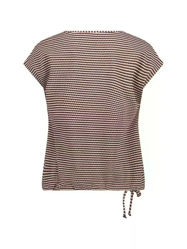 BETTY BARCLAY Striped Drawstring-hem T-shirt