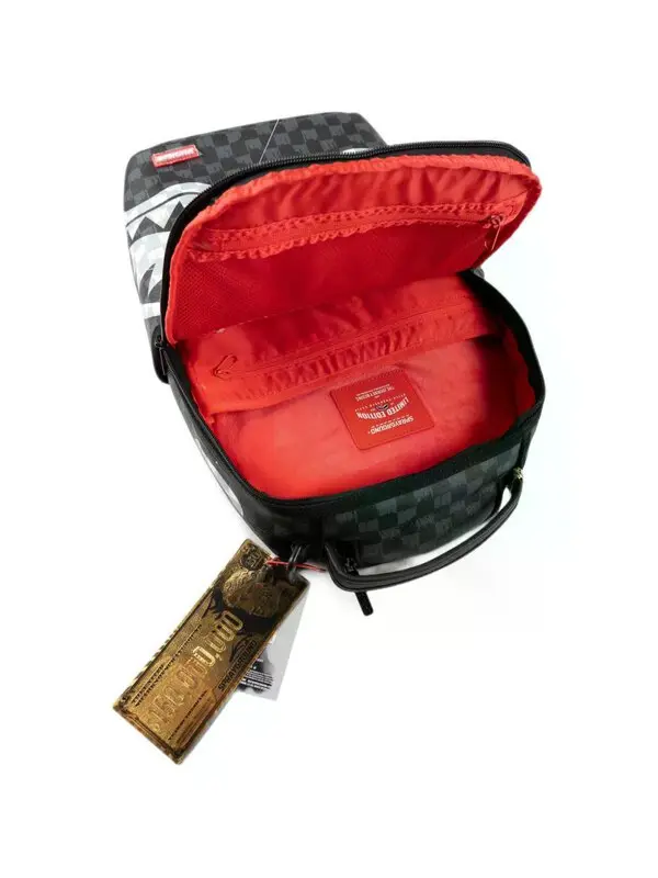 SPRAYGROUND Check-pattern Shark-print Backpack