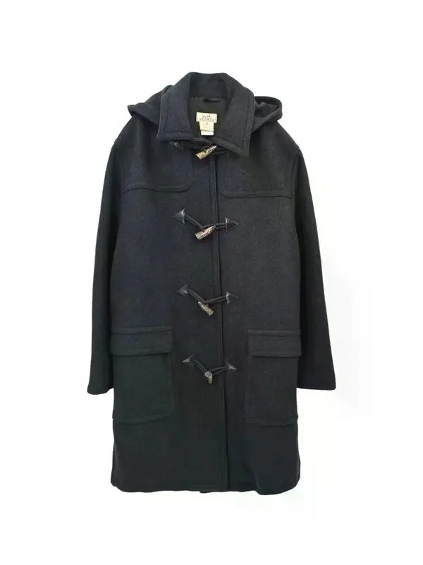 Hermès Hooded Toggle-fastening Coat