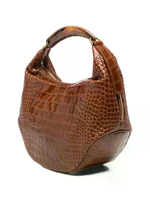 VISONA` Ambra Croc-effect Leather Tote Bag