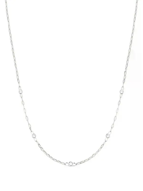 DINNY HALL White Sapphire Paperclip Chain Necklace