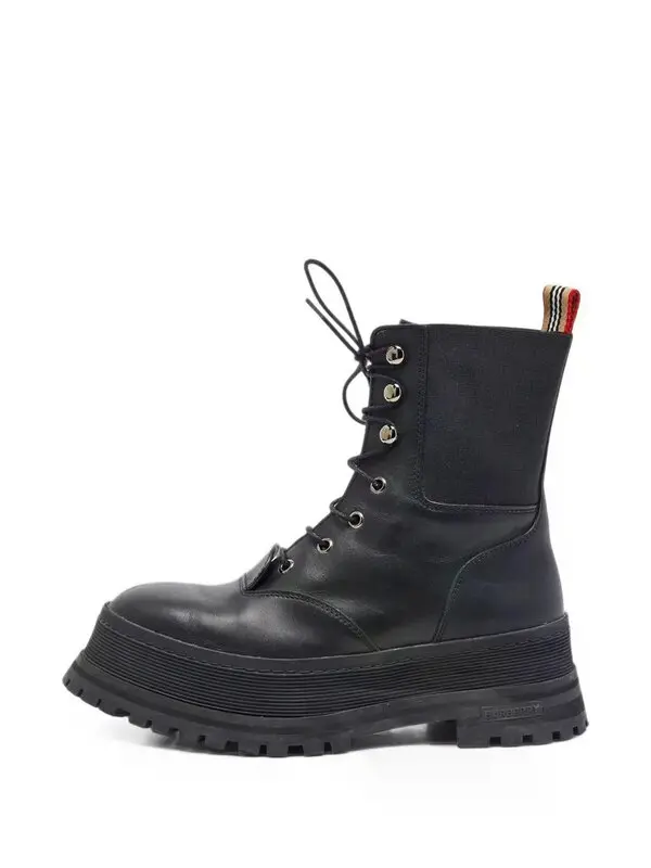 Burberry Iconic Stripe Platform Ankle Boots