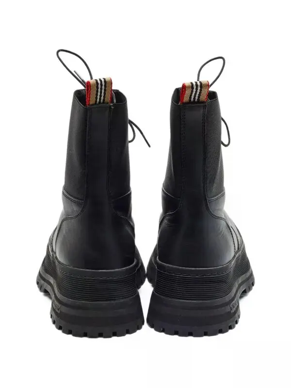 Burberry Iconic Stripe Platform Ankle Boots