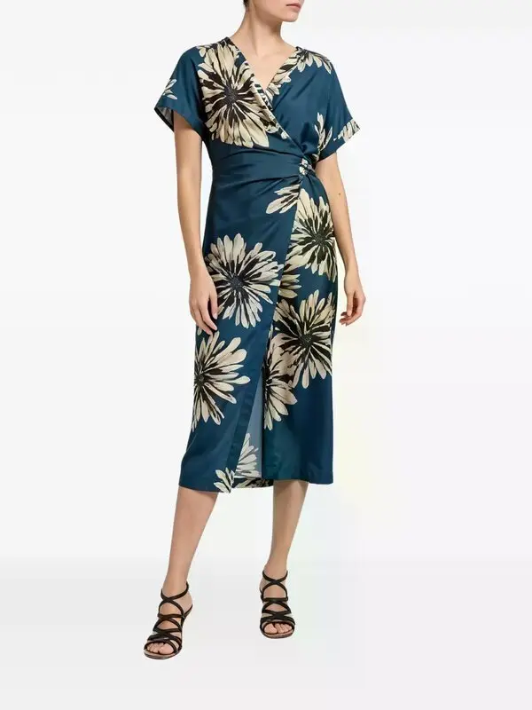 Brunello Cucinelli Floral-print Silk Midi Dress