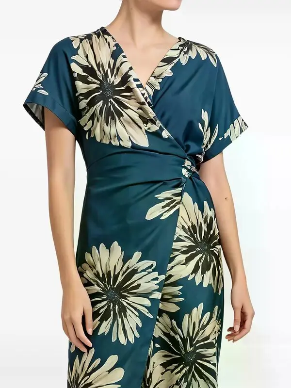 Brunello Cucinelli Floral-print Silk Midi Dress