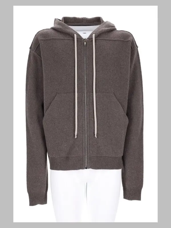 Rick Owens Felpa In Maglia Di Di Cashmere