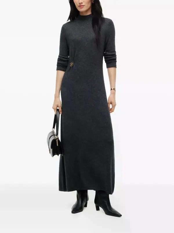 Tommy Hilfiger Monogram-plaque High-neck Maxi Dress