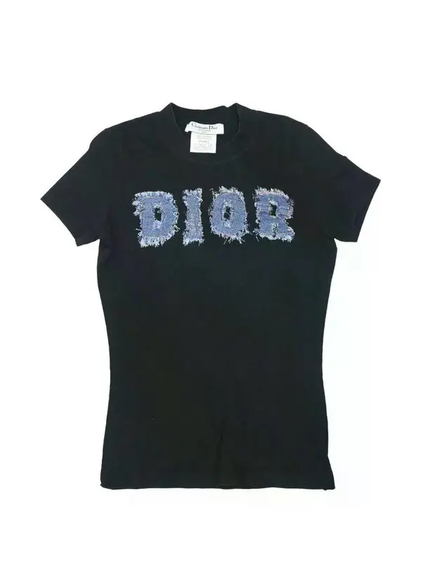 Dior 2002 Denim-print Short-sleeve T-shirt