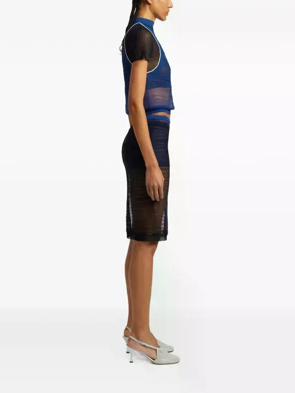 Christopher Esber Refraction Sheer Knit Midi Skirt