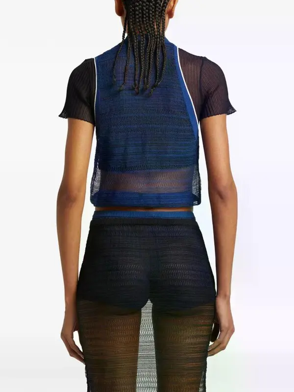 Christopher Esber Refraction Sheer Knit Midi Skirt