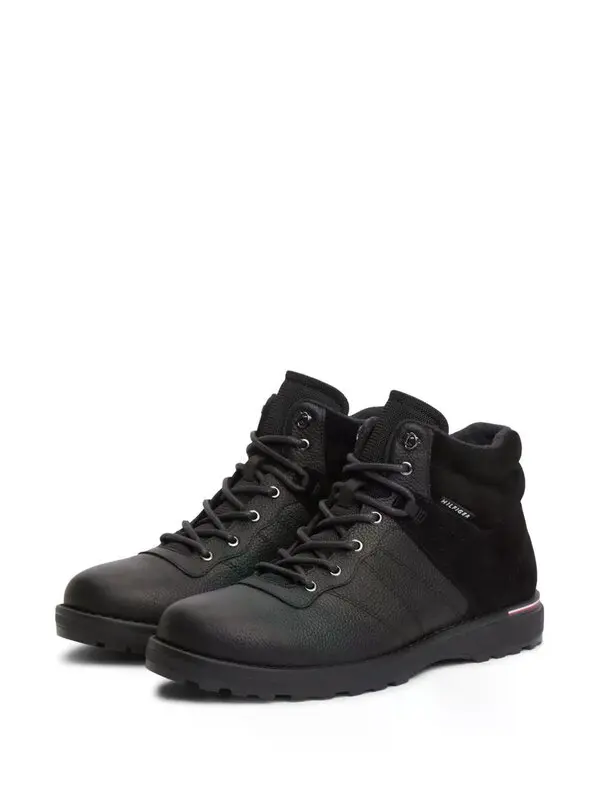 Tommy Hilfiger Grainy-leather Panelled Boots
