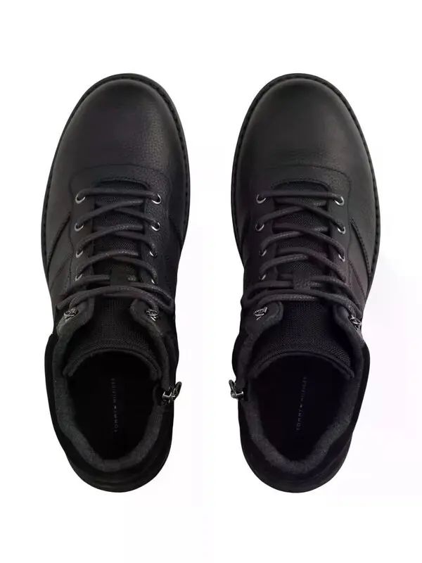 Tommy Hilfiger Grainy-leather Panelled Boots
