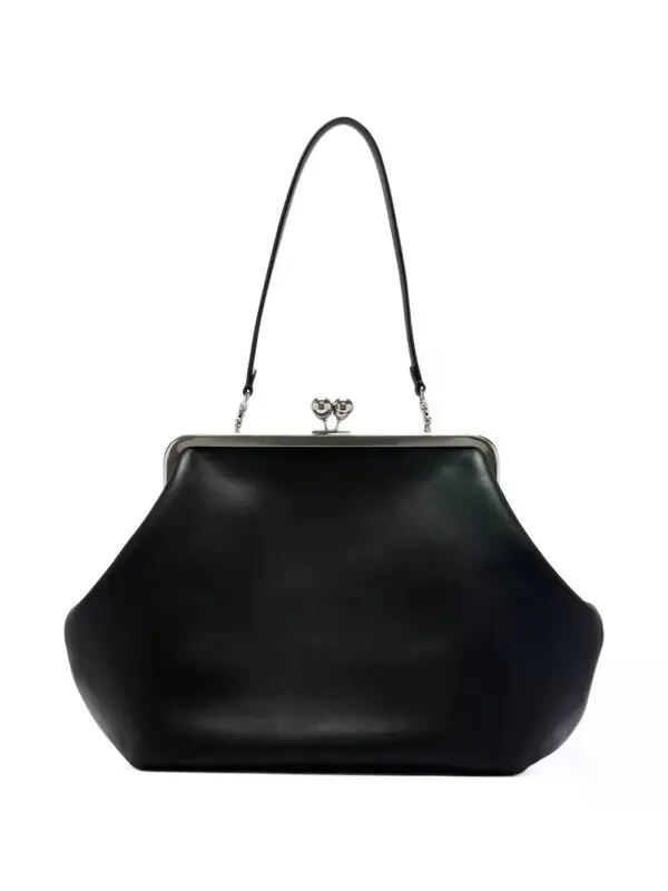 COACH Large Kisslock Frame Bag - Black