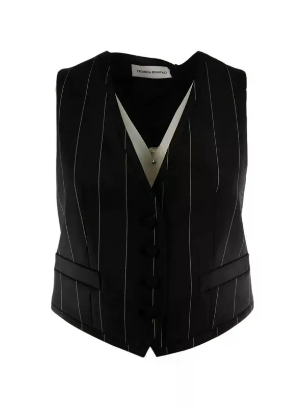 FEDERICA BONIFACI Pinstripe-pattern Waistcoat