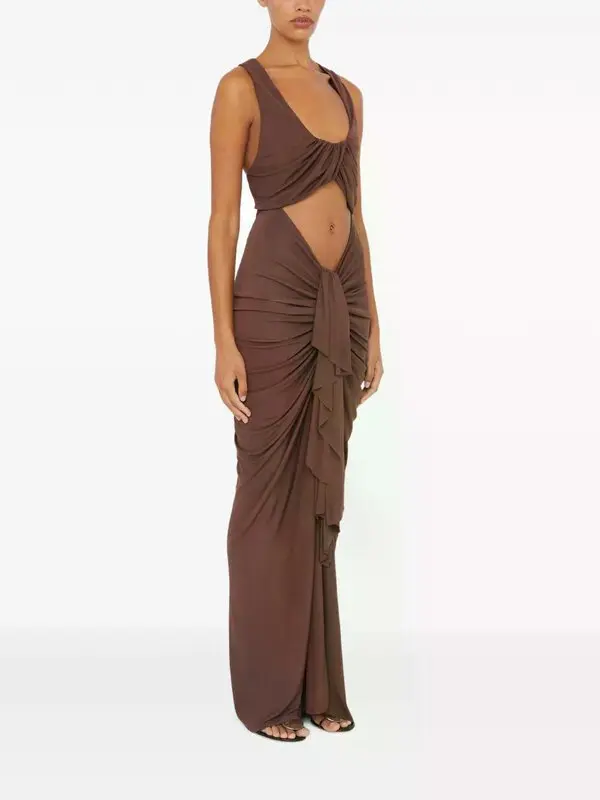 Christopher Esber Vivenda Draped Cut-out Maxi Dress