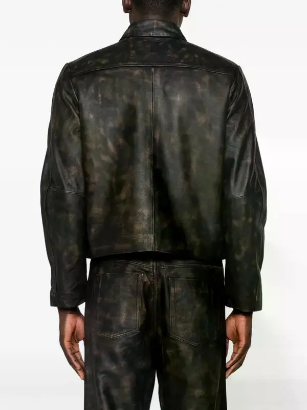 WON HUNDRED Denzel Distressed Leather Jacket