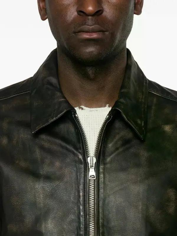 WON HUNDRED Denzel Distressed Leather Jacket