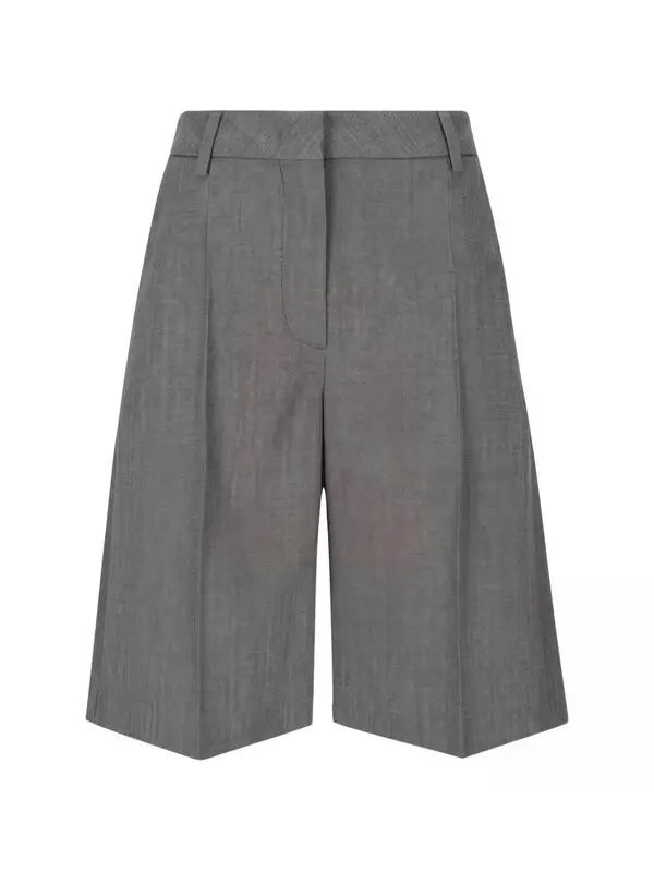 Valentino Garavani Concealed-fastening Tailored Shorts - Grey