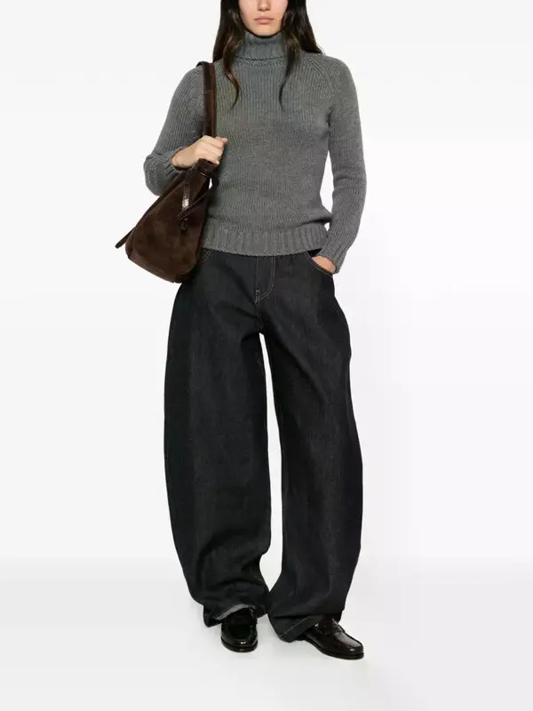 BASE Roll-neck Raglan-sleeve Sweater