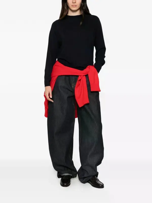 BASE Raglan-sleeve Side-slit Sweater