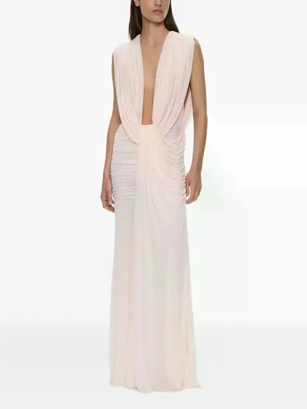Christopher Esber Ripple-drape Maxi Dress - Pink
